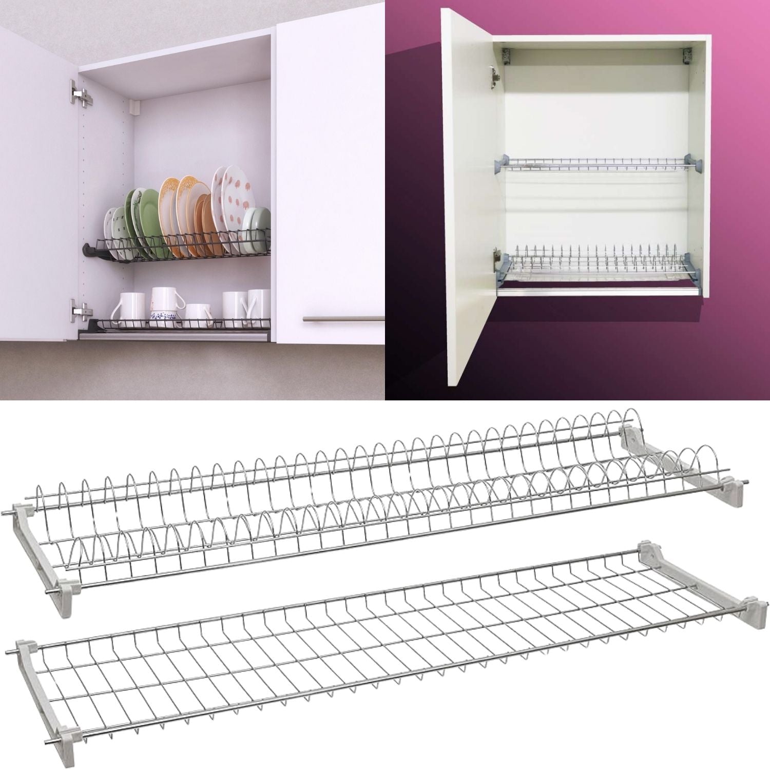 SCOLAPIATTI ACCIAIO CROMATO CM86 SUPPORTO PENSILE – parpyon