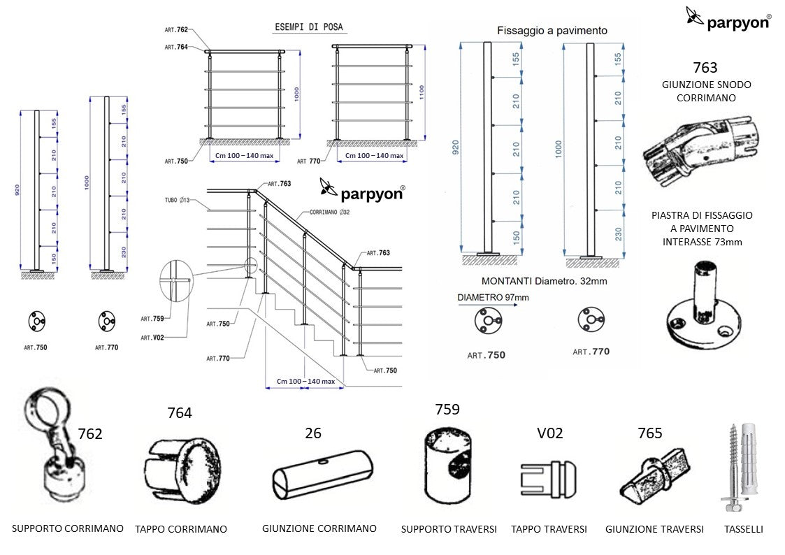 Parpyon - Ringhiere Parapetti e Corrimano made in Italy Offerta – parpyon