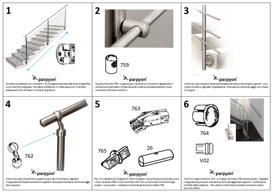 Montante per Ringhiera Fissaggio Laterale – parpyon